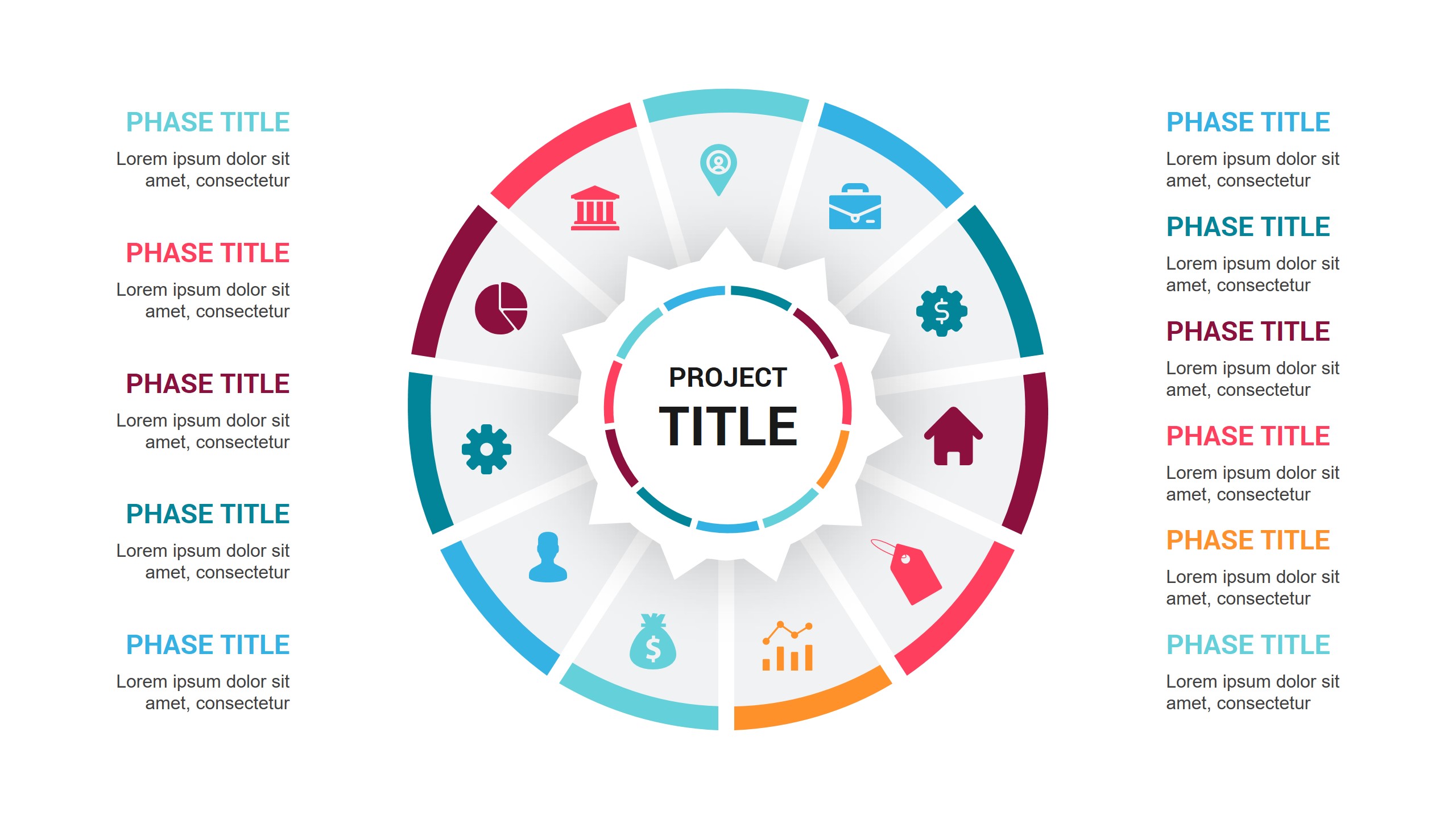 Cycle Infographics Google Slides Template diagrams, Presentation Templates
