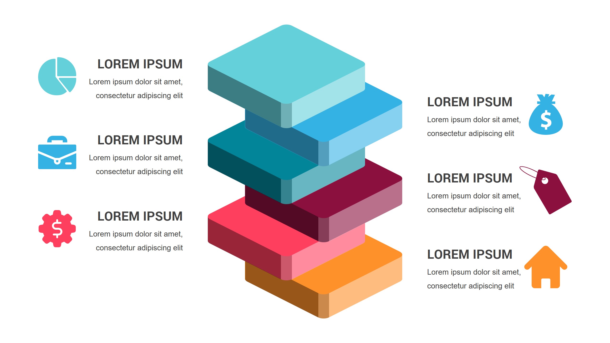 3D Infographics PowerPoint Template diagrams, Presentation Templates