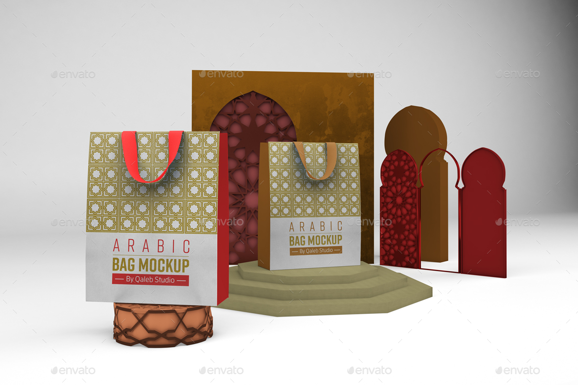 Arabic Bag V.1 Mockup by QalebStudio | GraphicRiver