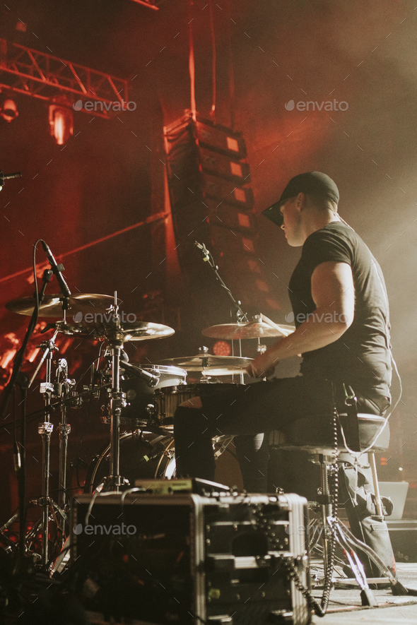 Drummer in a rock concert Stock Photo by Rawpixel | PhotoDune