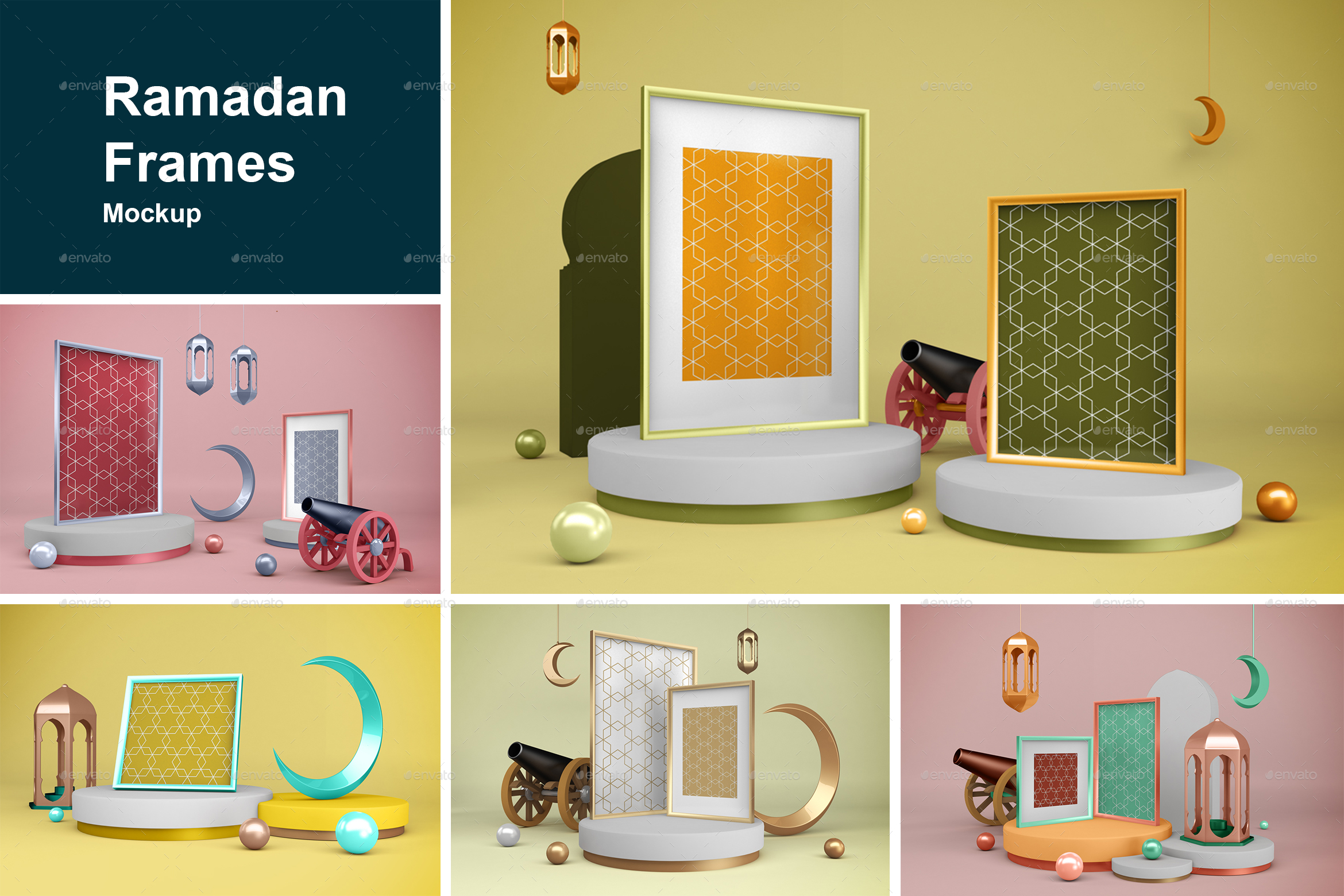 Ramadan Frames Mockup, Graphics | GraphicRiver