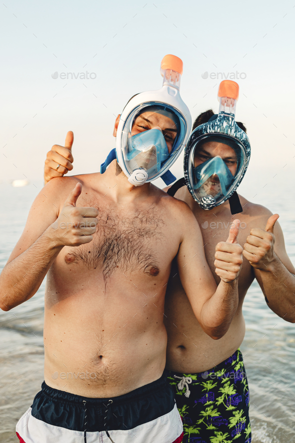 Men wearing scuba masks Stock Photo by Rawpixel | PhotoDune