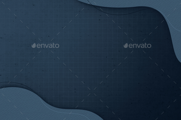 Blue paper craft framed background illustration Stock Photo by Rawpixel