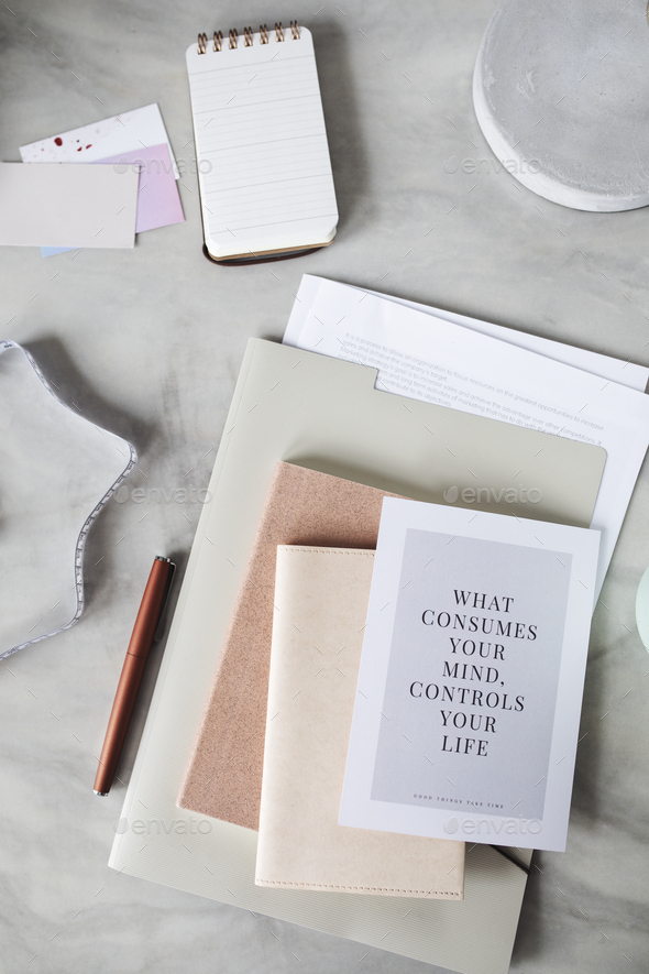 Stack of notebooks and papers Stock Photo by Rawpixel | PhotoDune