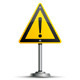 Pole with Warning Sign, Vectors | GraphicRiver