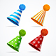 Realistic Detailed Party Hat Set, Vectors | GraphicRiver