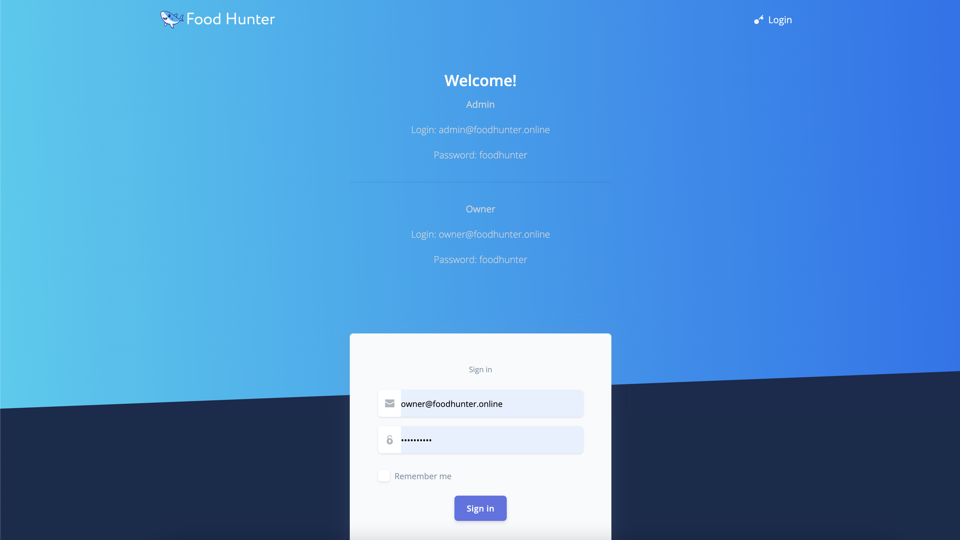 Food delivery admin panel with React & Firebase - Food Hunter by appinbox