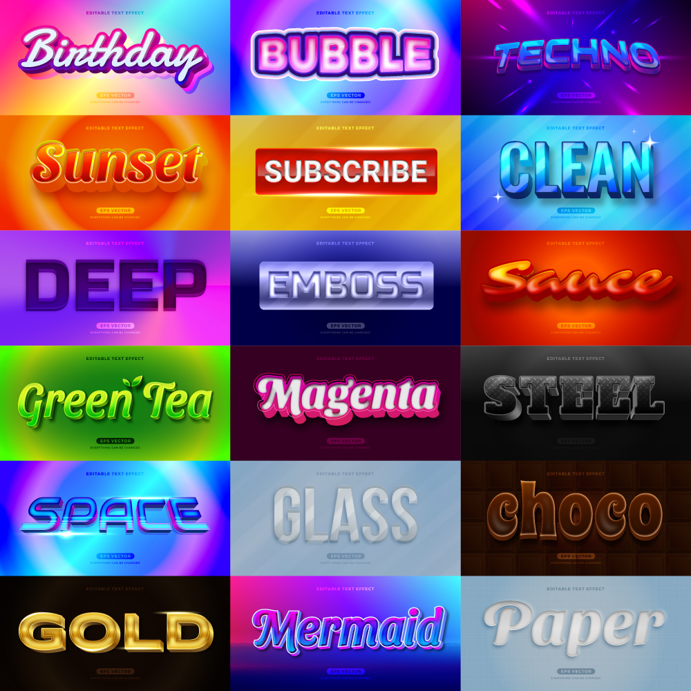 100 in 1 Multipurpose Text Effect Style, Add-ons | GraphicRiver