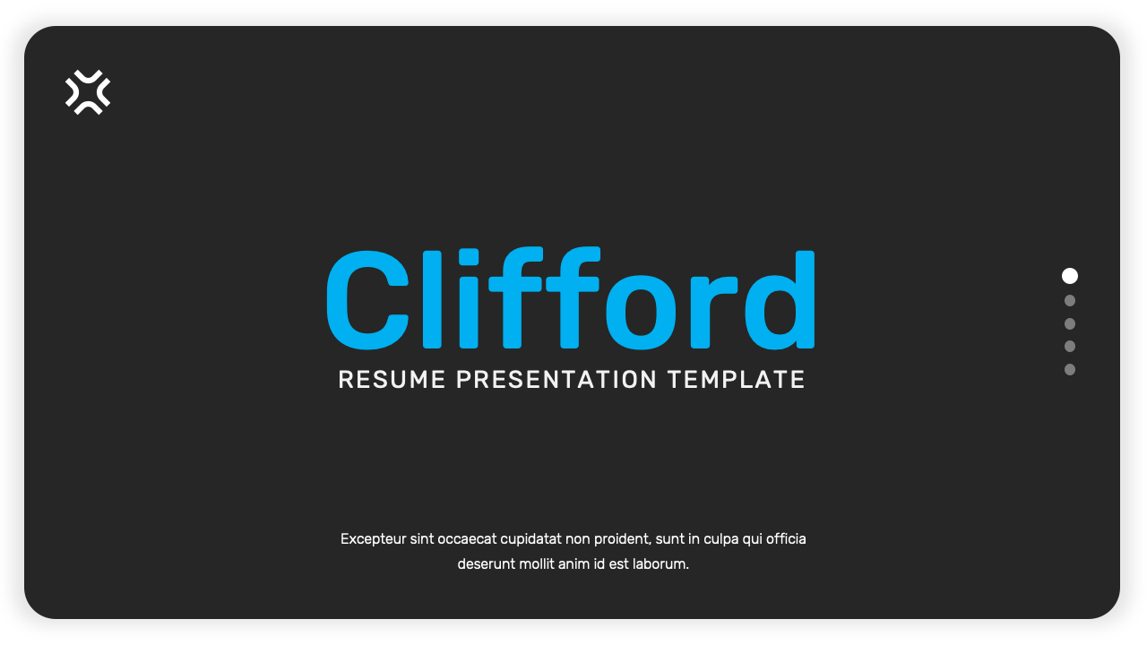 Clifford - Resume Keynote Template, Presentation Templates | GraphicRiver