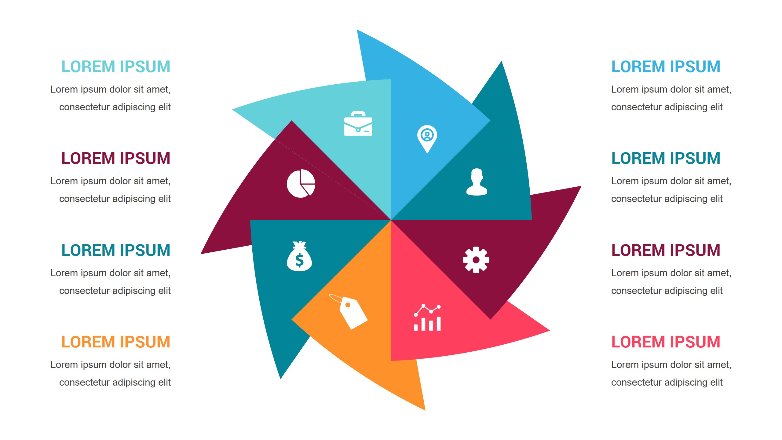 Circle Folded Infographics Keynote Template diagrams by CiloArt ...