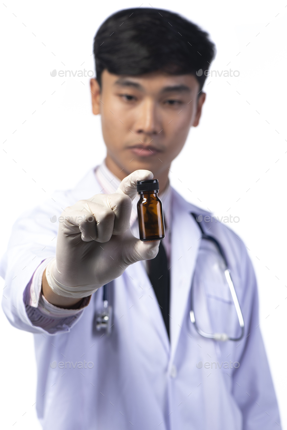 Doctor researcher, isolated on white background Stock Photo by ckstockphoto