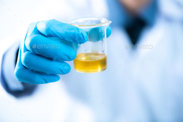The scientist test the natural product extract, oil and biofuel ...