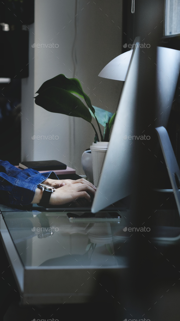 Working in the dark Stock Photo by Rawpixel | PhotoDune