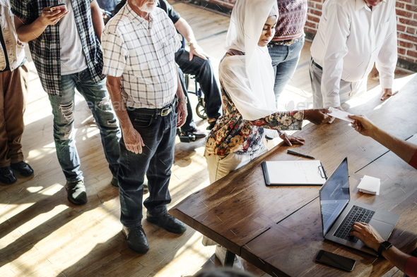 People falling in line Stock Photo by Rawpixel | PhotoDune