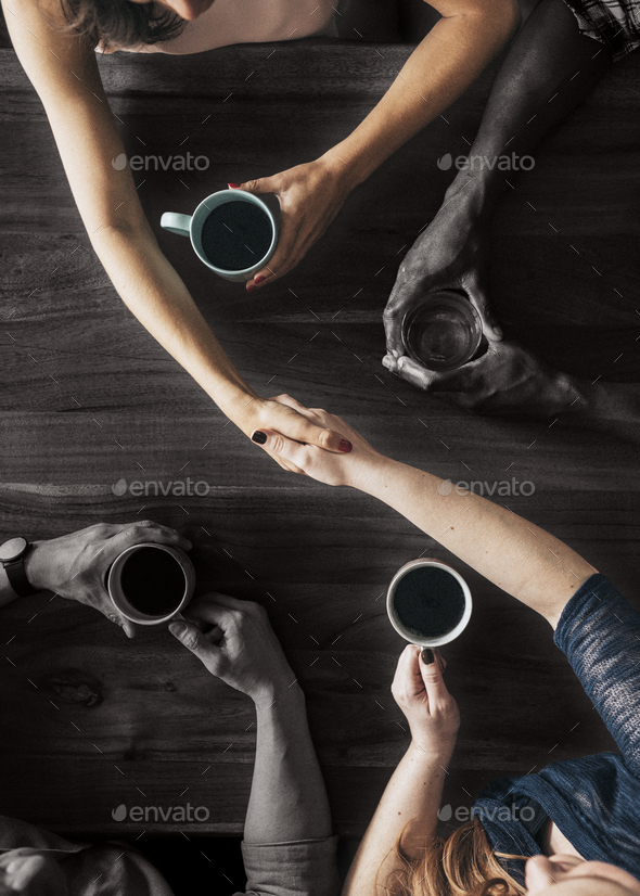 People shaking hands over coffee Stock Photo by Rawpixel | PhotoDune