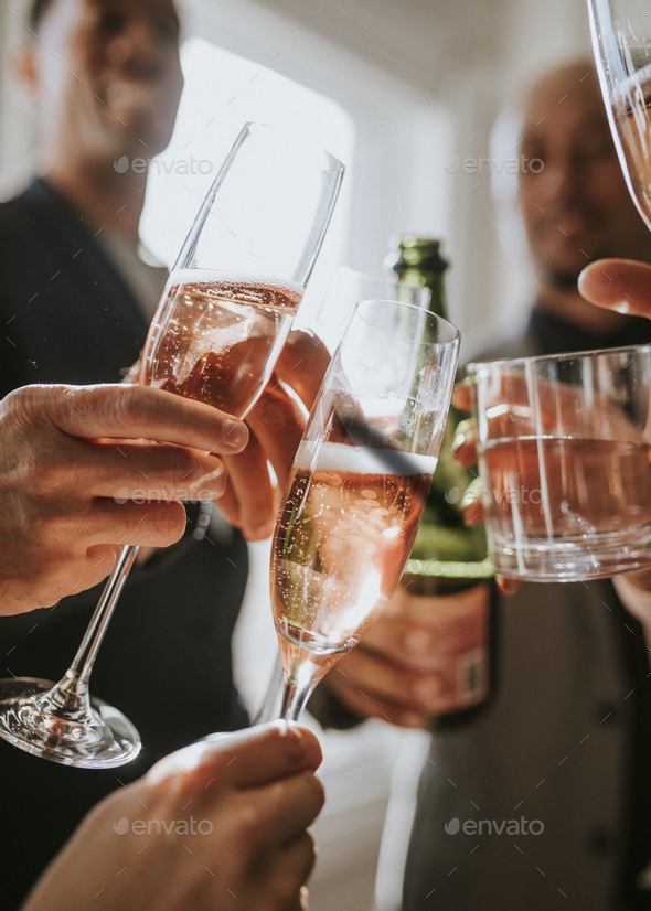 Business people making a toast at an office party Stock Photo by Rawpixel