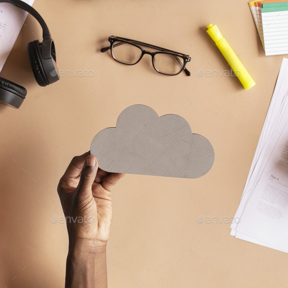 Blank cloud shaped note Stock Photo by Rawpixel | PhotoDune