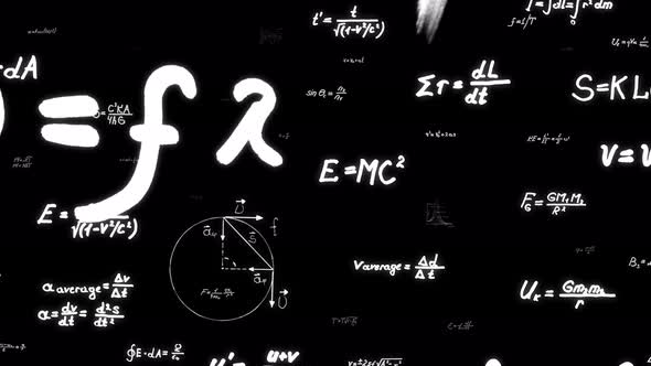 Handwritten Math Equations and Geometrical Figures, Motion Graphics