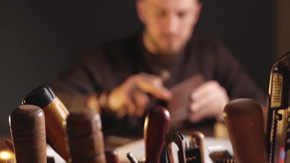 Portrait of Handsome Tanner Man at Work Manual Production Small ...