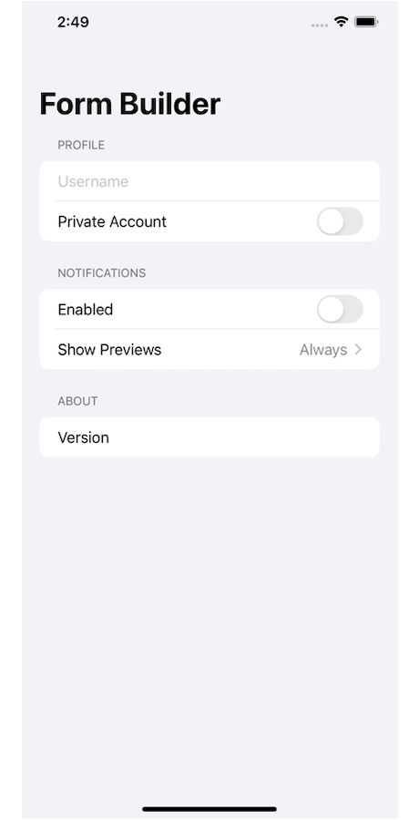 Form Builder - SwiftUI by knobapps | CodeCanyon