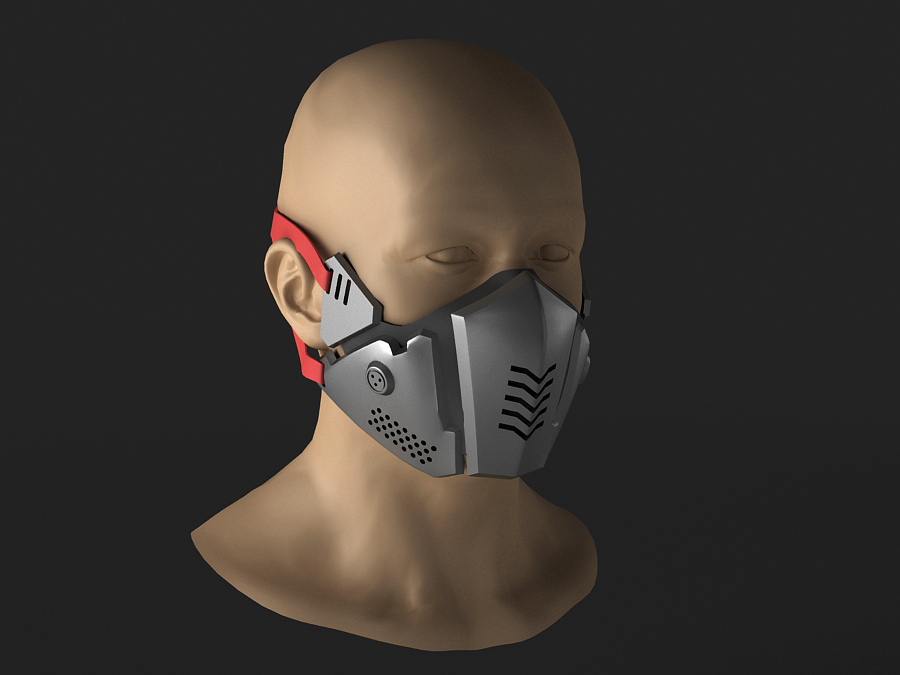 Masks Tech Metal Masks wearable futuristic masks by xiaohanbing | 3DOcean