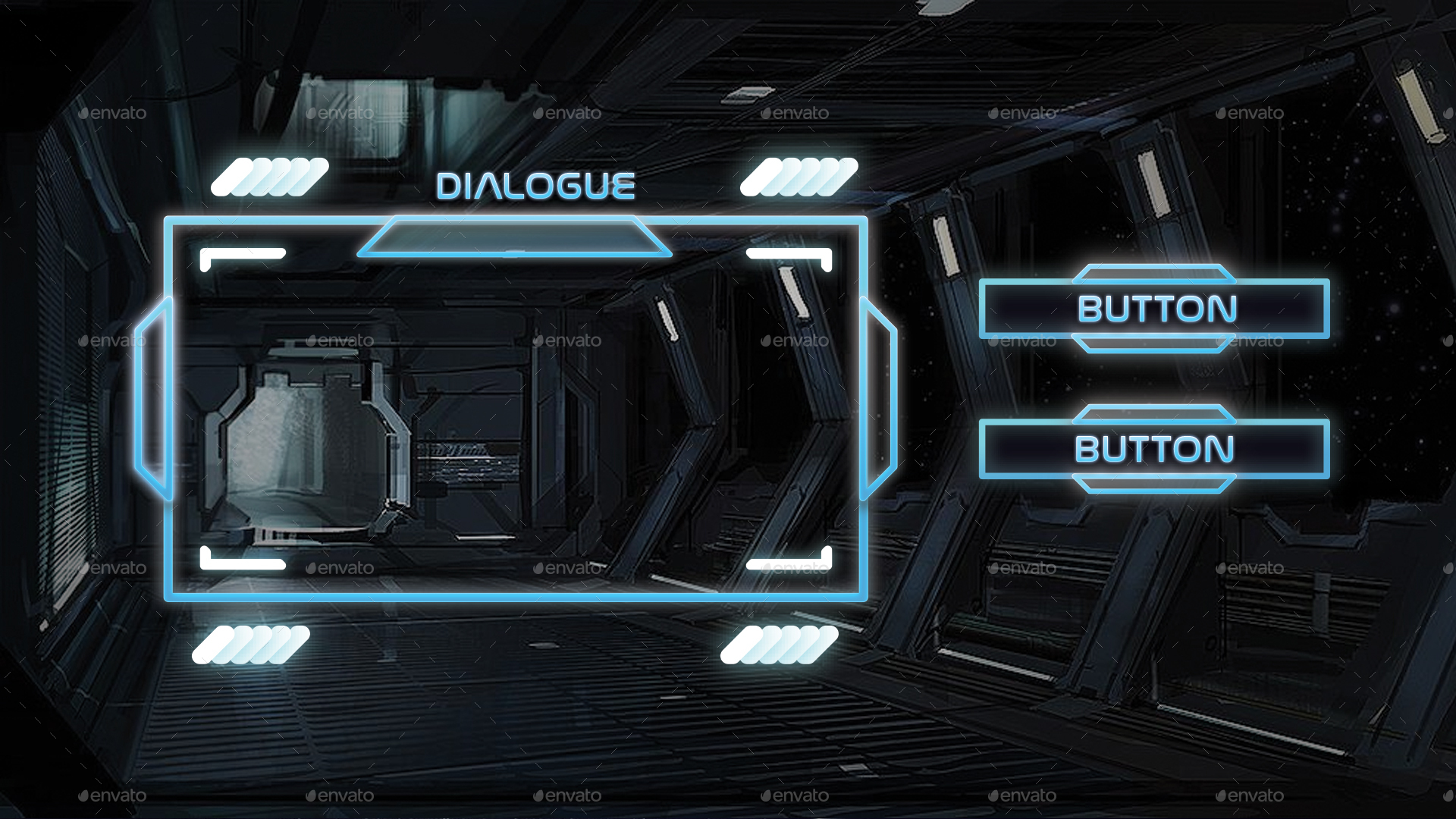 Sci-Fi UI Elements, Game Assets | GraphicRiver