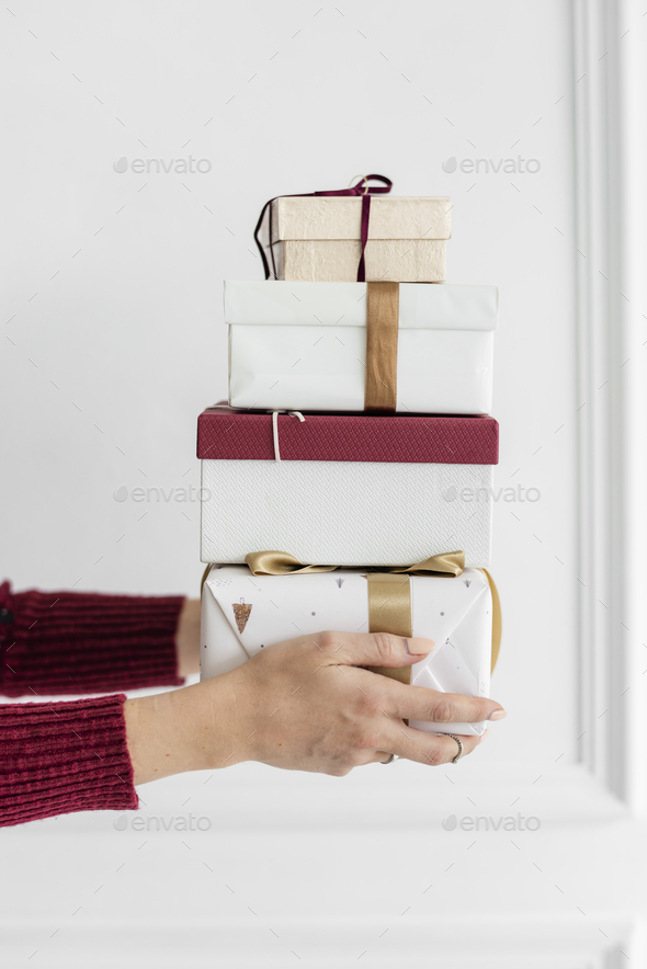 Stack of Christmas presents Stock Photo by Rawpixel | PhotoDune