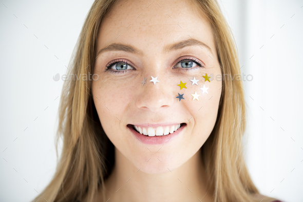 Stars on her face Stock Photo by Rawpixel | PhotoDune