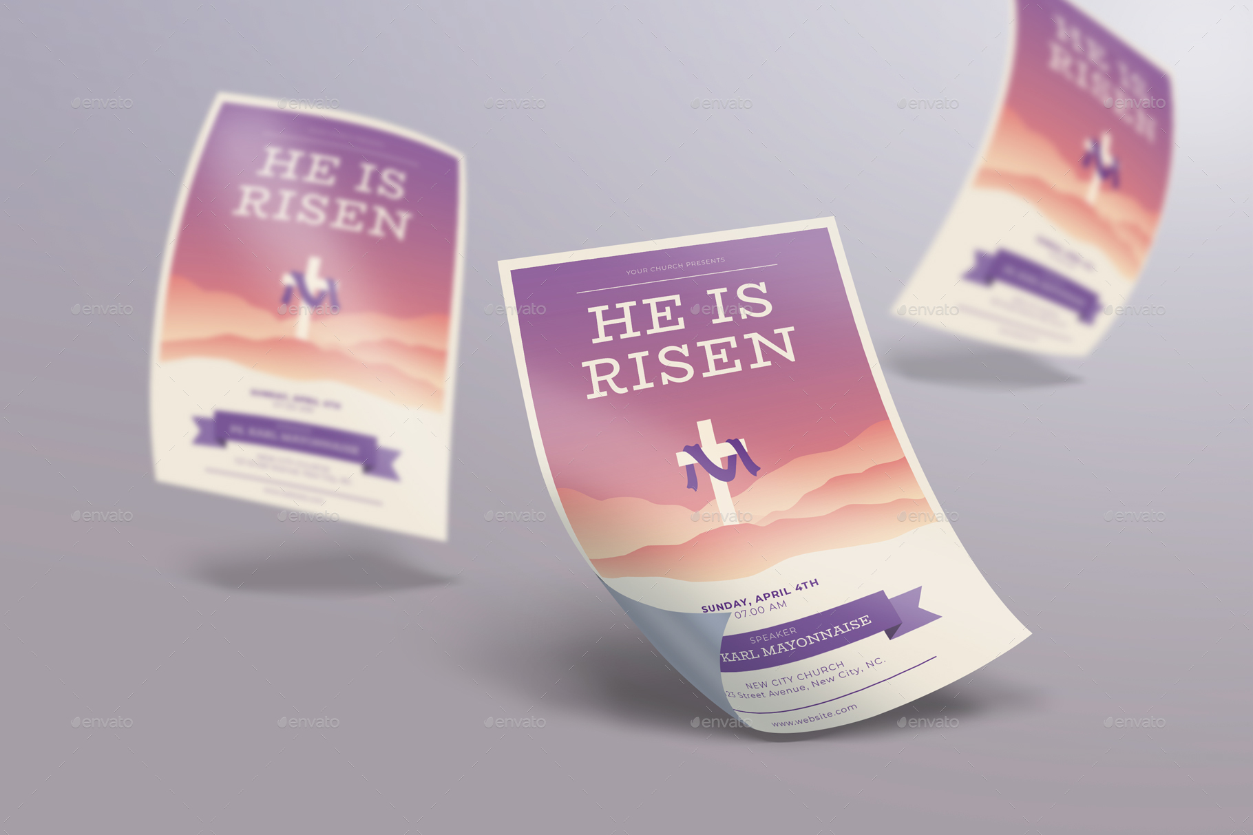 He Is Risen Flyer Template, Print Templates | GraphicRiver