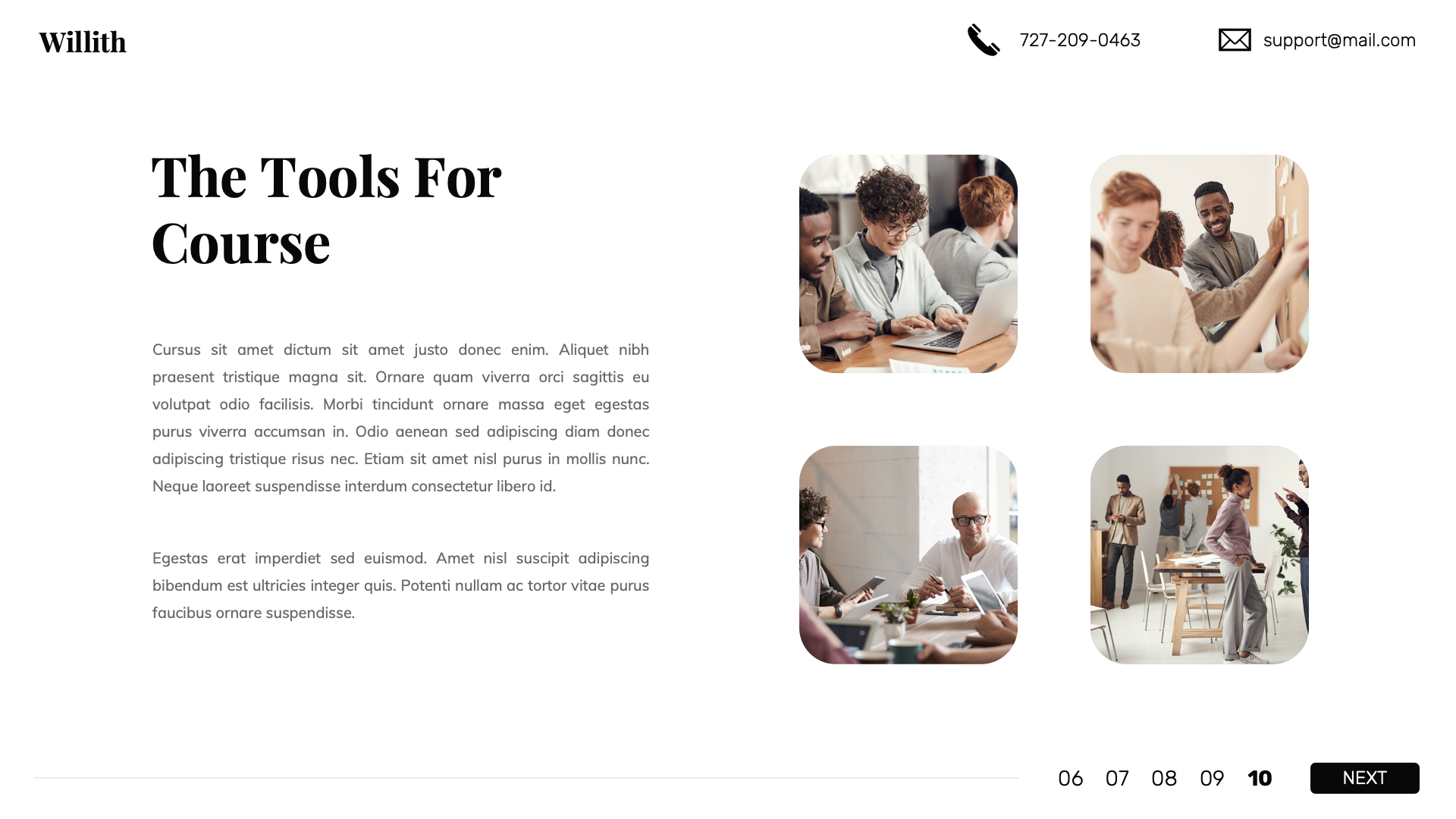 Wilith - Seminar and Course Google Slides Template by waywee_creative