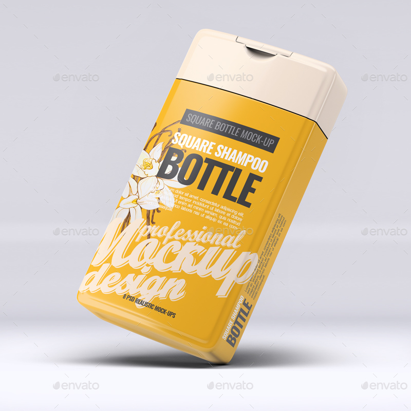 Square Shampoo Bottle Mock-Up, Graphics | GraphicRiver