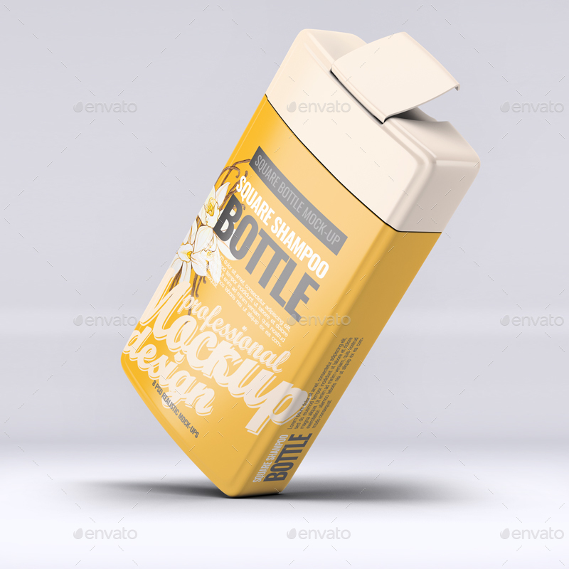 Square Shampoo Bottle Mock-Up, Graphics | GraphicRiver