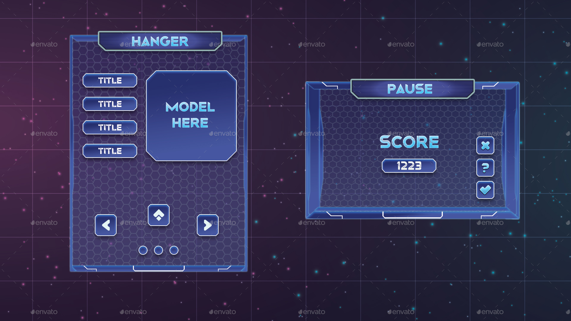 Sci-Fi-Game UI, Game Assets | GraphicRiver