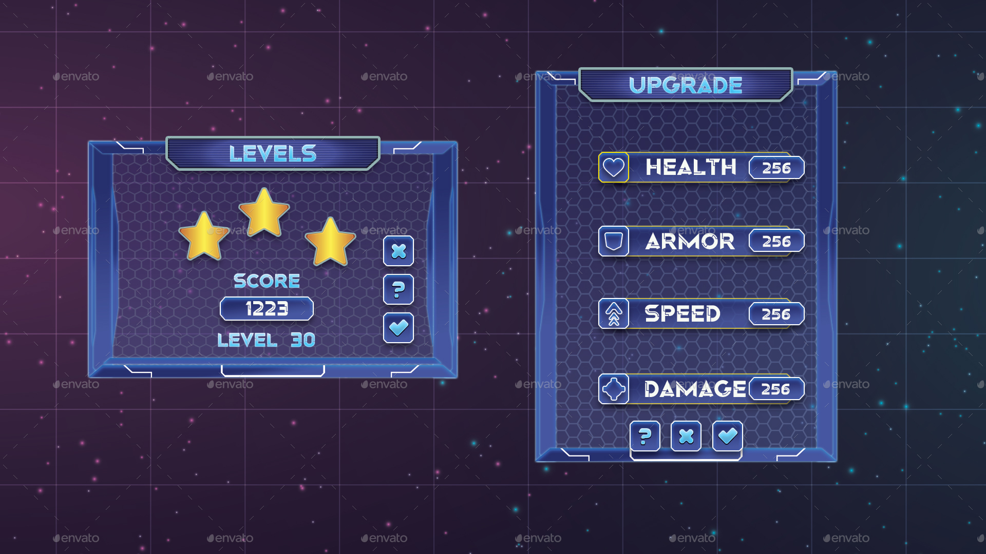 Sci-Fi-Game UI, Game Assets | GraphicRiver