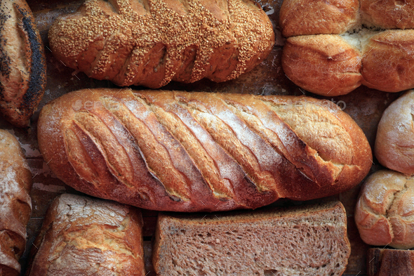 Variety of bread Stock Photo by Netfalls | PhotoDune