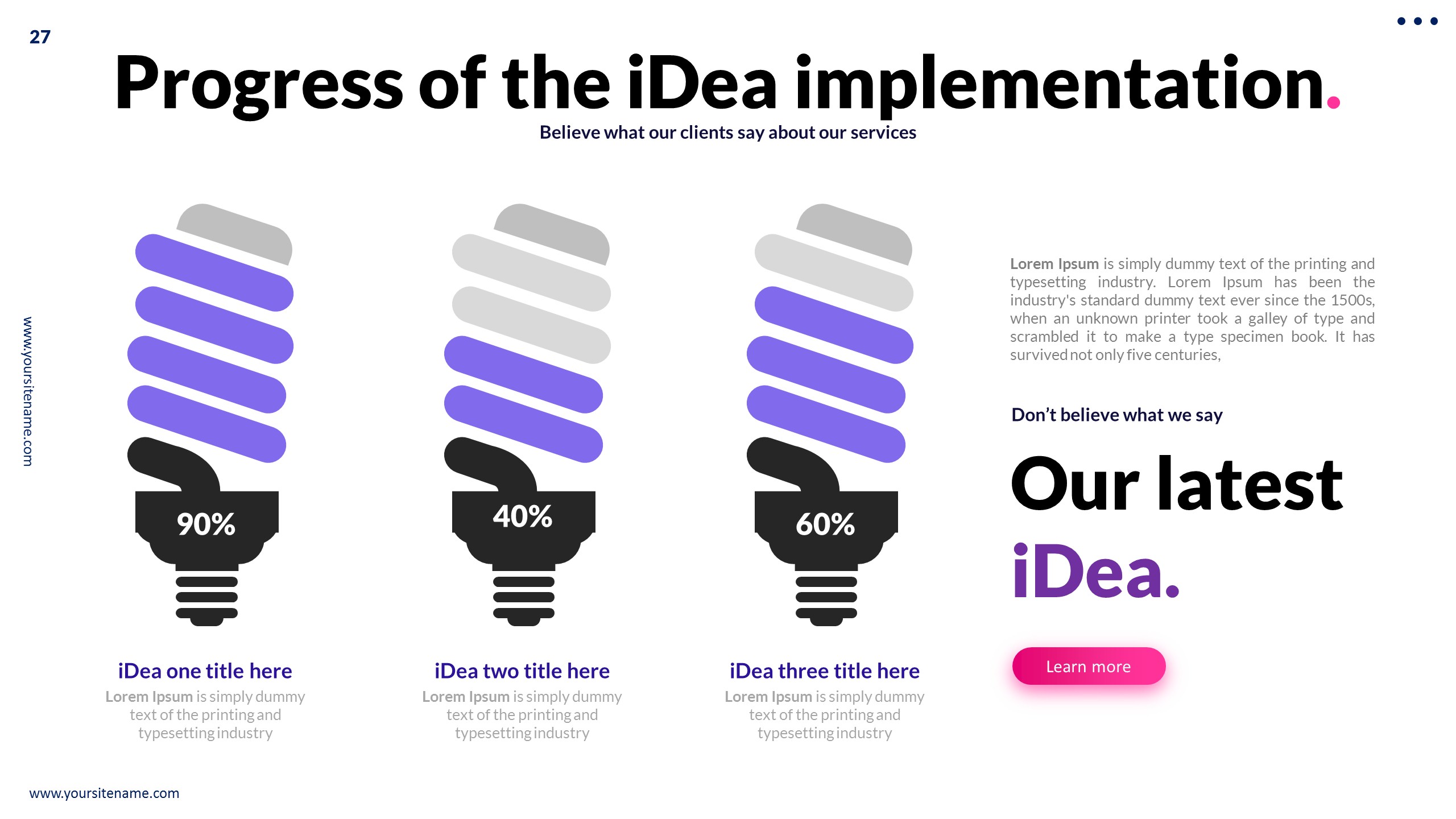 Infographics - Idea Brain and Bulb Diagrams, Presentation Templates