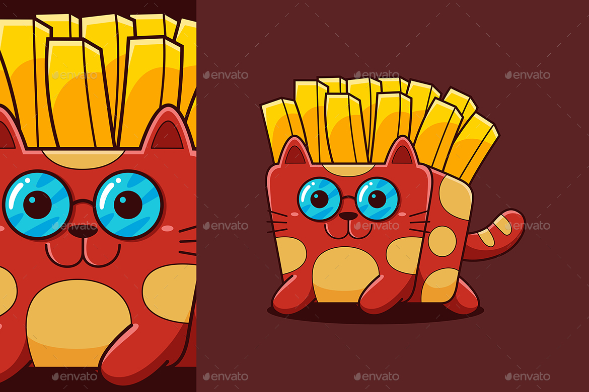 Cats Fast Food Vector Pack, Vectors | GraphicRiver
