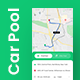 2 App UI Kit| Carpooling App UI Kit| Bike Pooling App UI Kit| Ride Car ...
