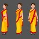 Indian Saree Character Design Model Sheet, Vectors | GraphicRiver