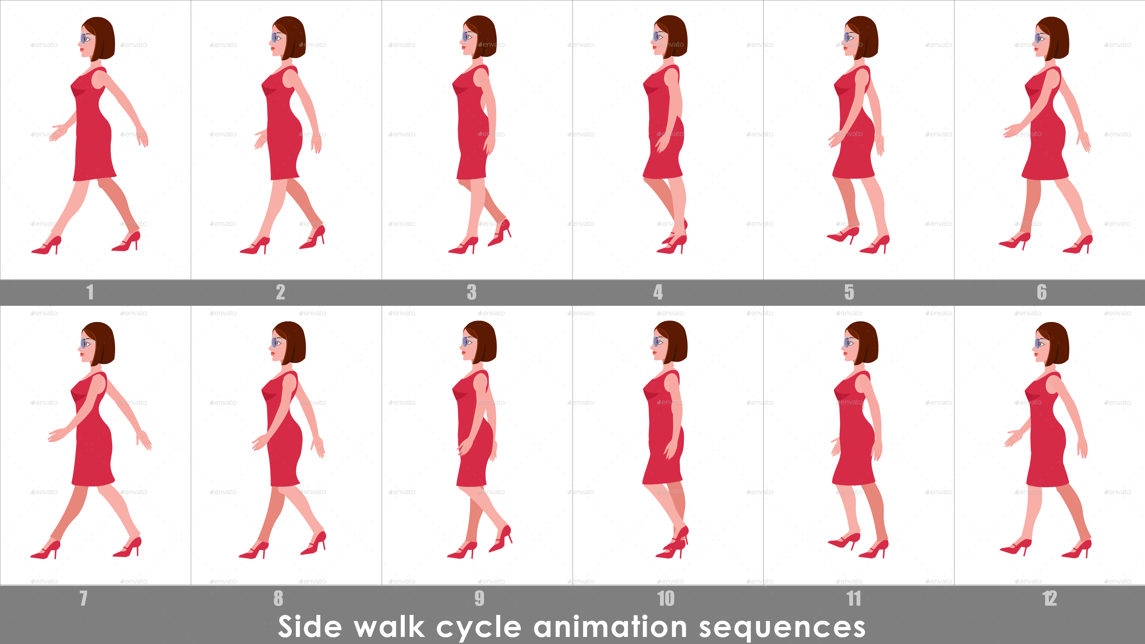 Shopping Character Design Model Sheet, Vectors | GraphicRiver