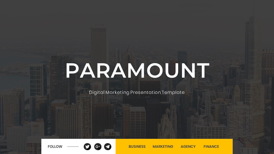 Paramount - Digital Marketing Keynote Template, Presentation Templates