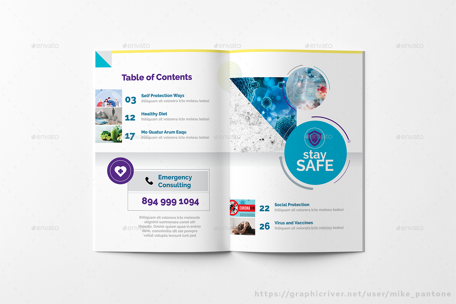 Self Protection Information Booklet Brochure, Print Templates ...