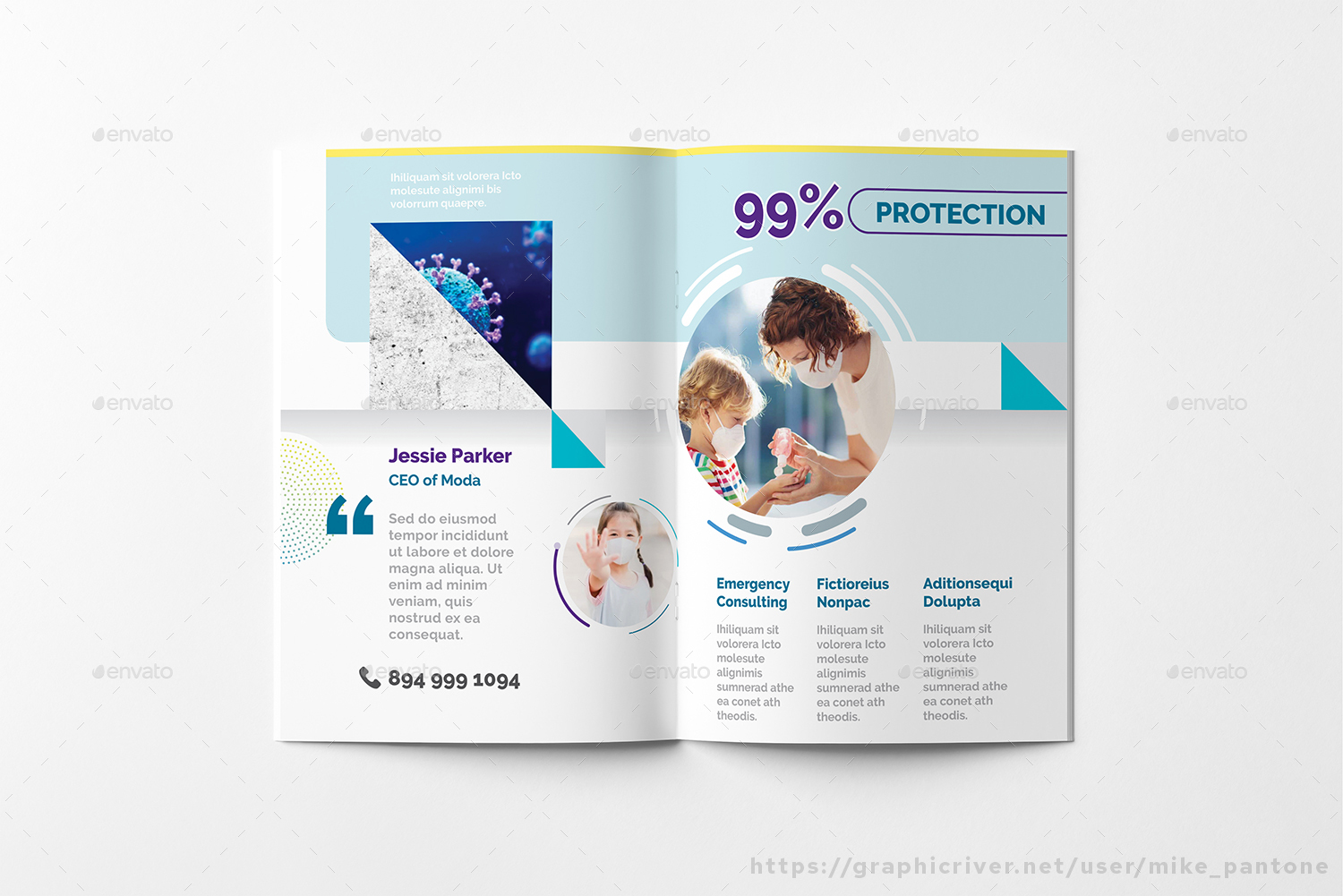 Self Protection Information Booklet Brochure, Print Templates ...