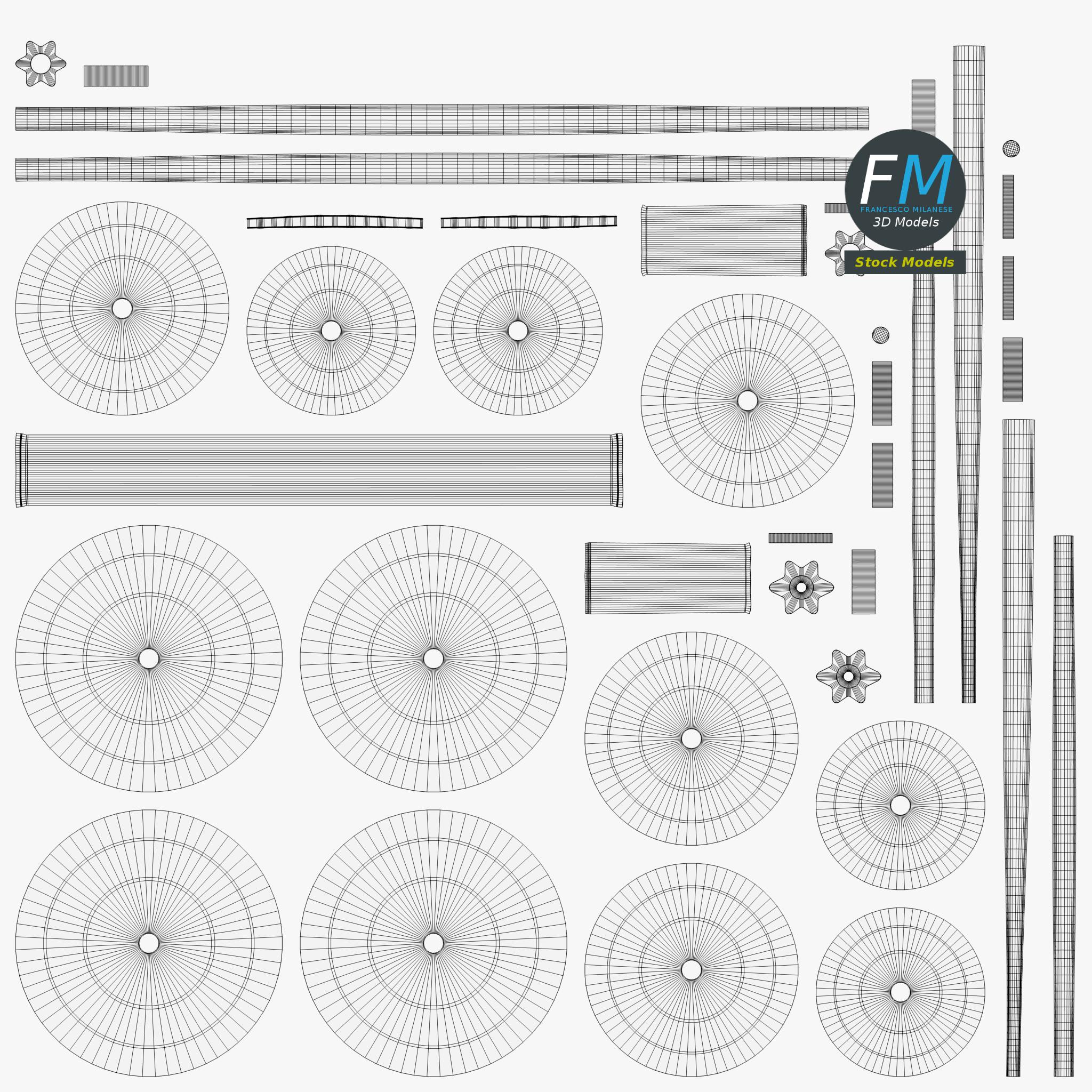 Gym equipment plate and bar by FrancescoMilanese85 | 3DOcean