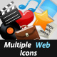 Multiple Web Icons, Icons | GraphicRiver