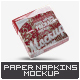Square Paper Napkins Mock-Up, Graphics | GraphicRiver