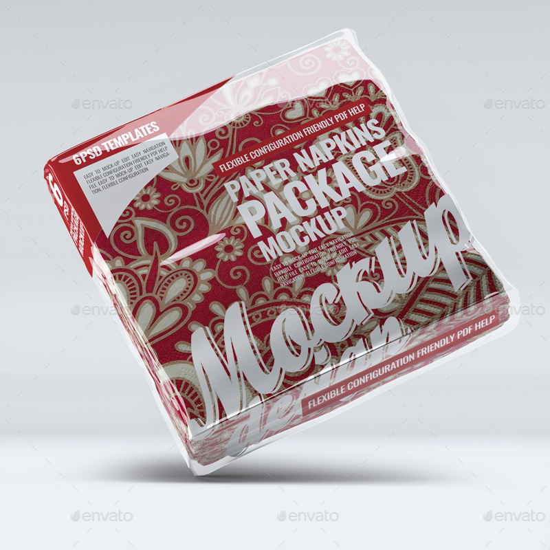Square Paper Napkins Mock-Up, Graphics | GraphicRiver