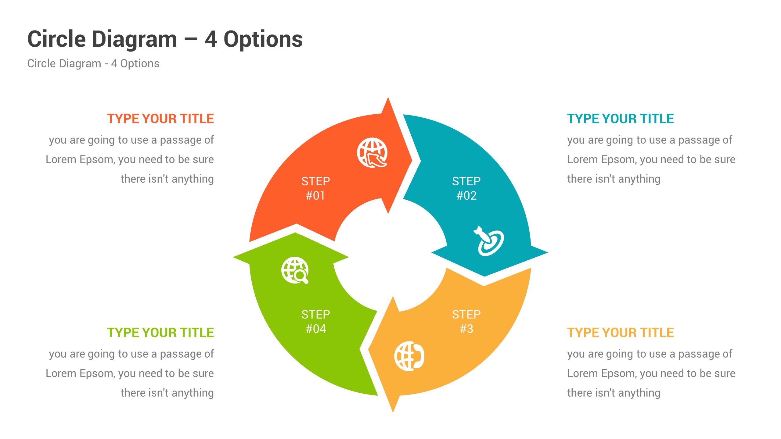 Circle Diagrams Infographics PowerPoint Template, Presentation Templates