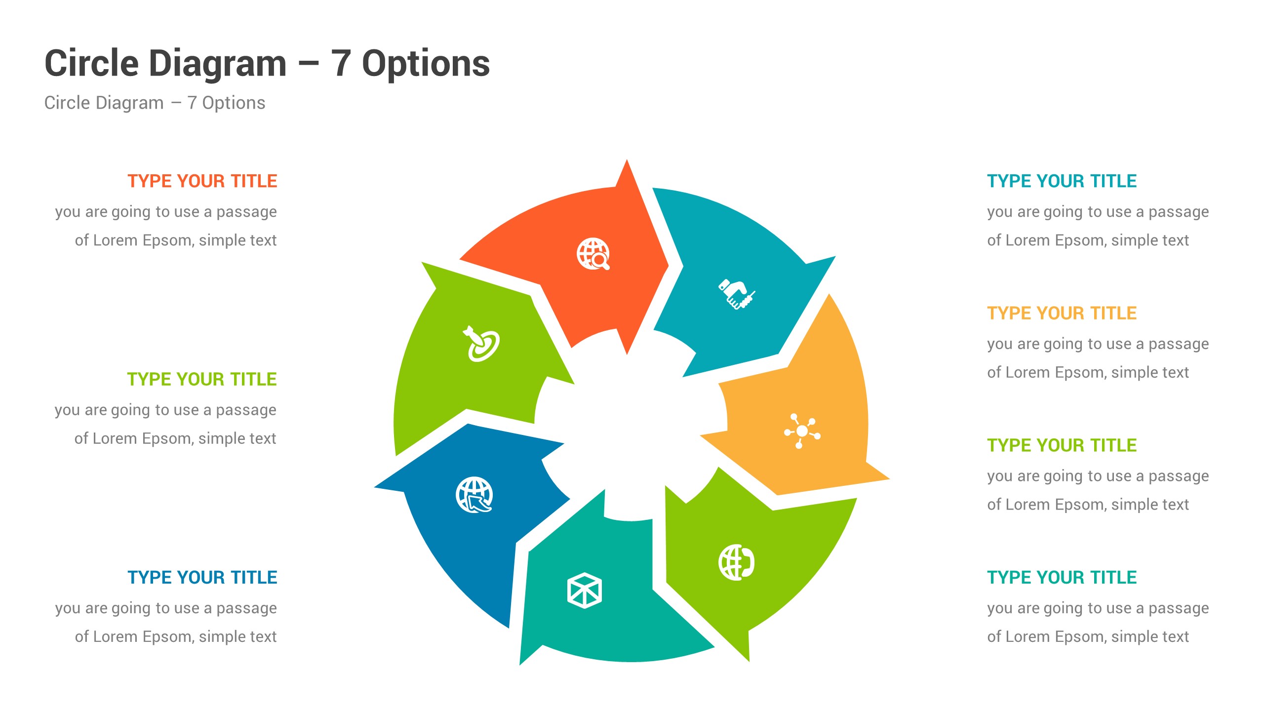Circle Diagrams Infographics PowerPoint Template, Presentation Templates