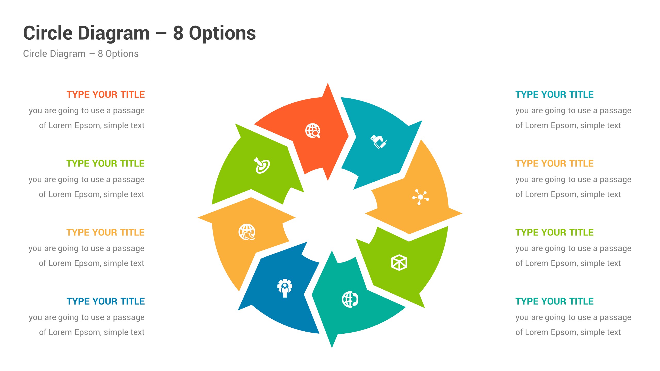Circle Diagrams Infographics PowerPoint Template, Presentation Templates